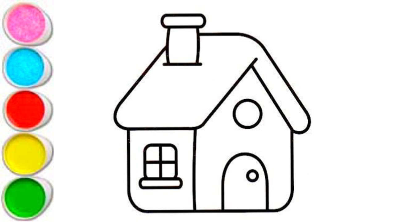 House Drawing | how to draw house for beginners | step by step home ...