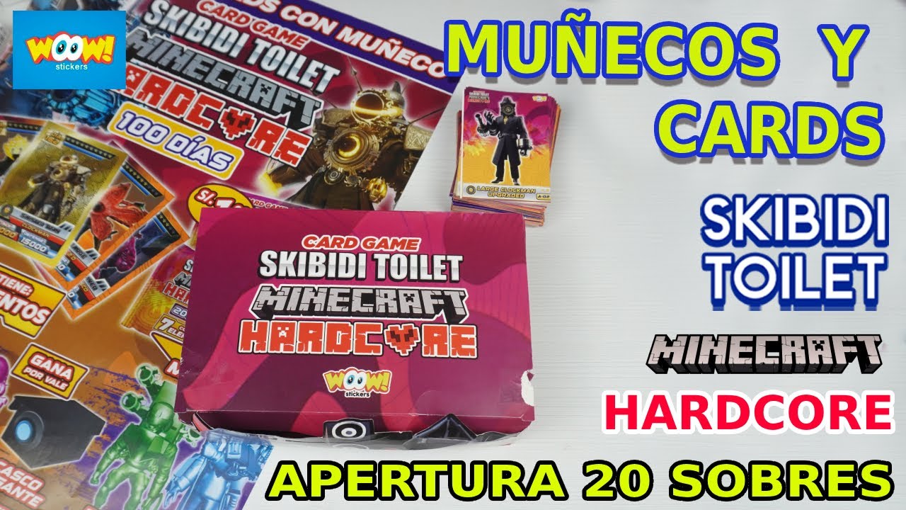 CARDS Skibidi Toilet Minecraft HARDCORE de Woow Stickers: Apertura 20 ...