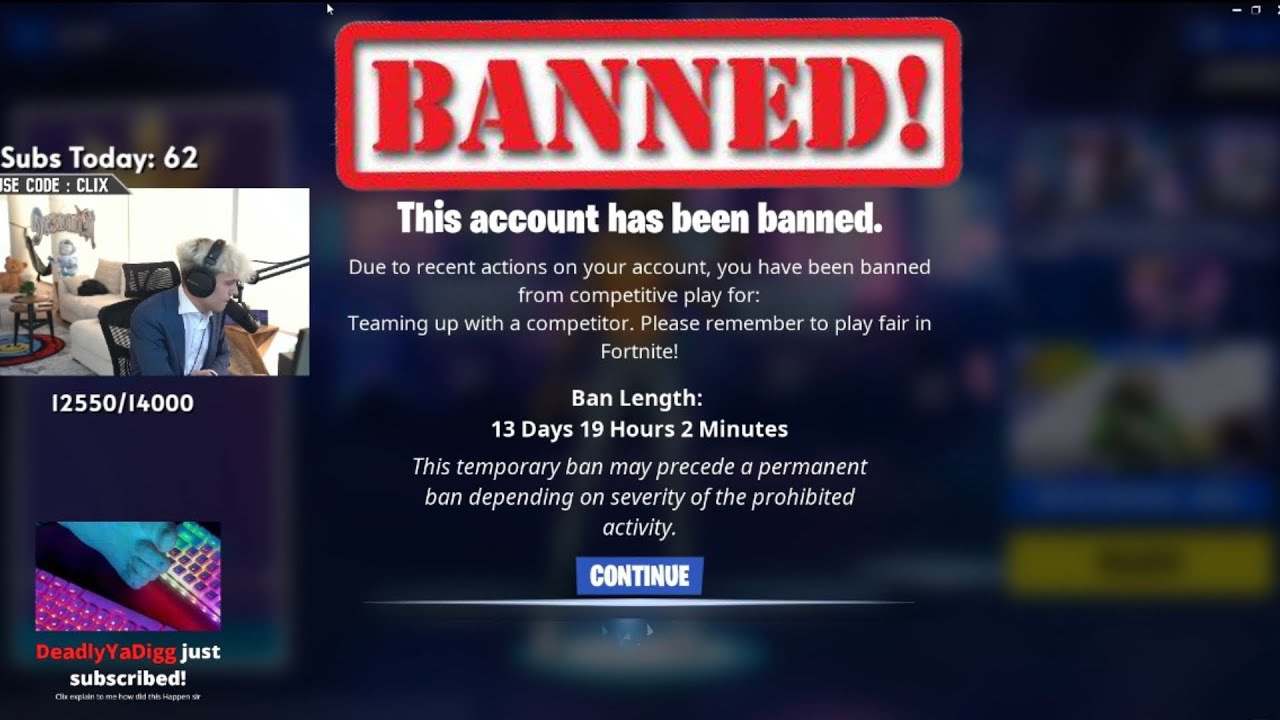 Clix Talks About His Ban - YouTube