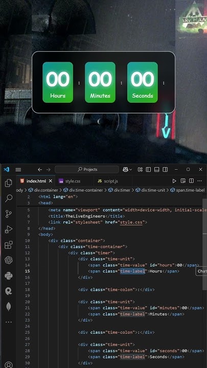 Clock Using Html Css Js To Build This Project Visit The Profile 1liveengineer