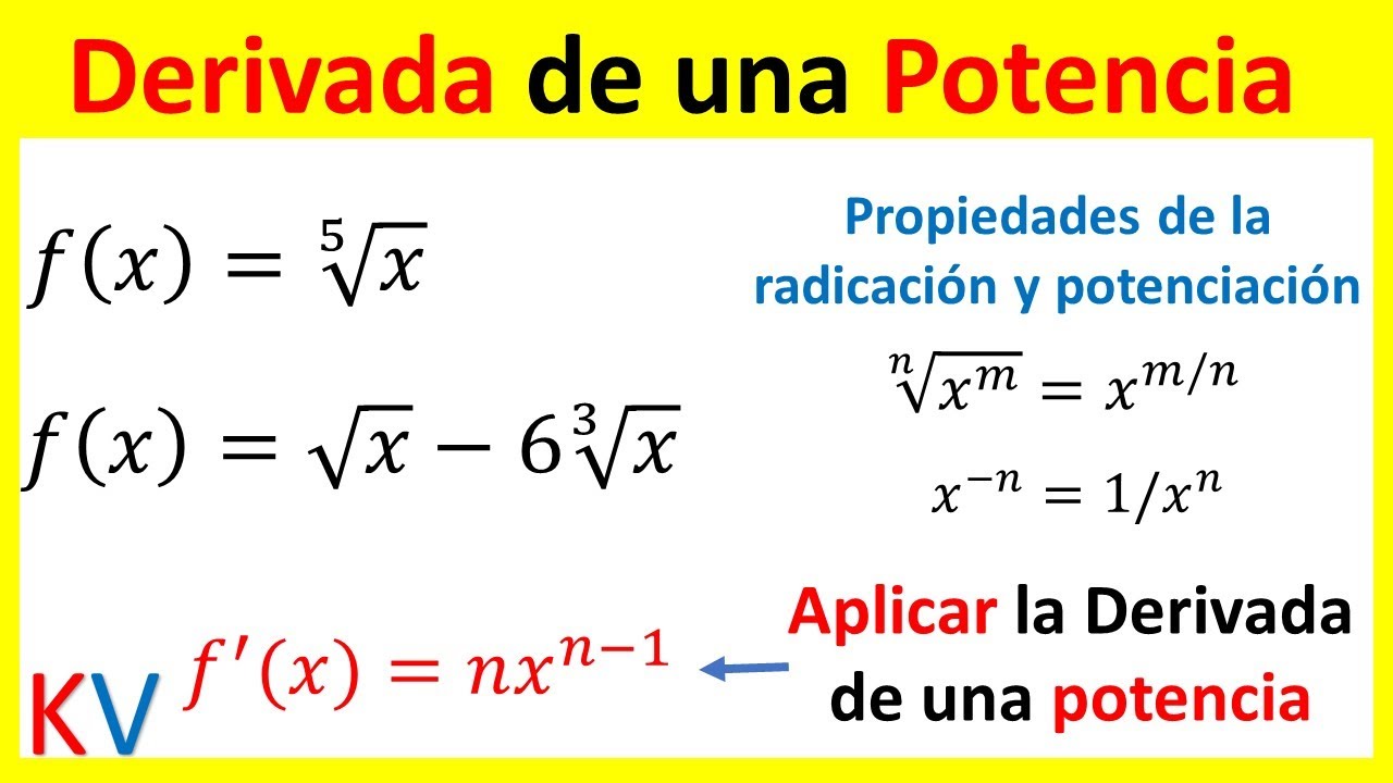 Como ENCONTRAR la DERIVADA de una RAIZ por REGLAS DE DERIVACION ...