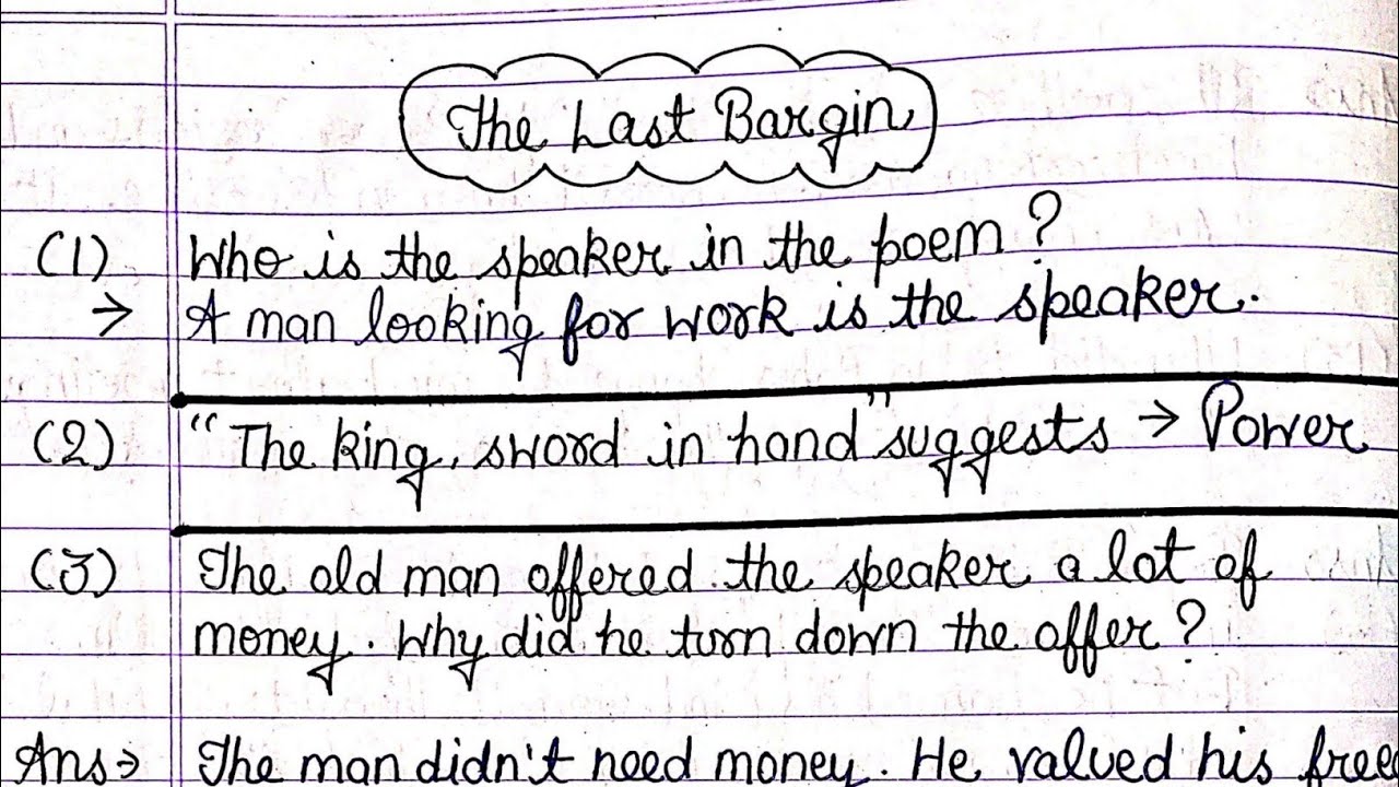 NCERT Class 8 English Honeydew Poem The Last Bargain Question NCERT Class 8 English Honeydew Poem The Last Bargain Question