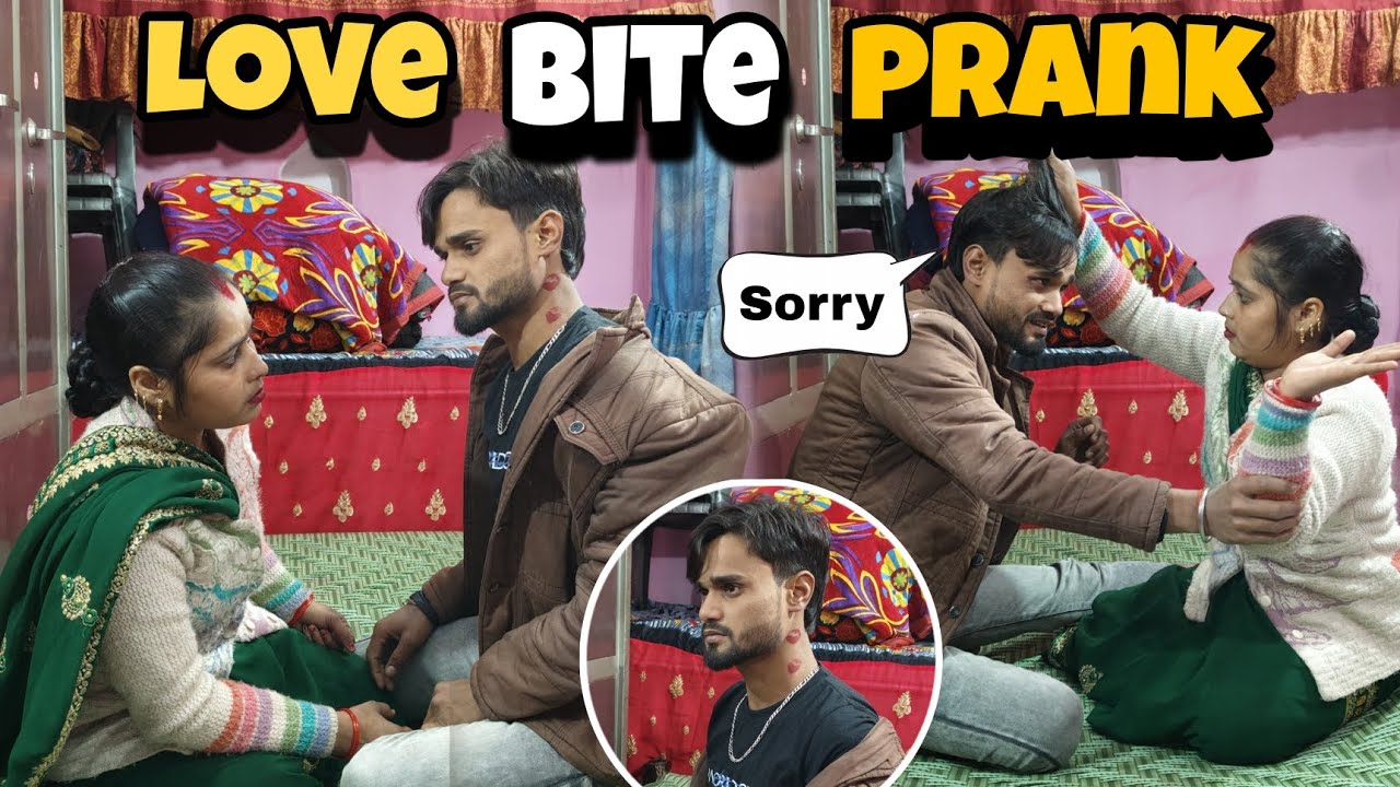 Love Bite Prank My Angry Wife | Prank Gone Wrong 🤬 | Bahut Pita Aaj Mai 😭| Munish Aasha Rajput ...