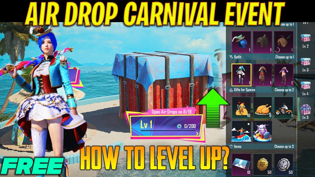 ALAN WALKER AIR DROP CARNIVAL EVENT IN PUBGM || GET FREE OUTFIT, EMOTES ...