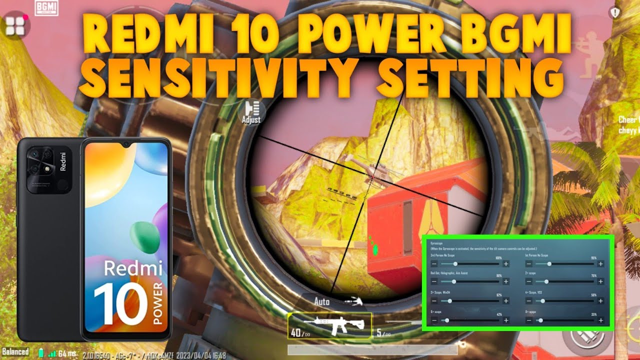 REDMI 10 POWER BGMI SENSITIVITY SETTING || REDMI 10 POWER PUBG ...