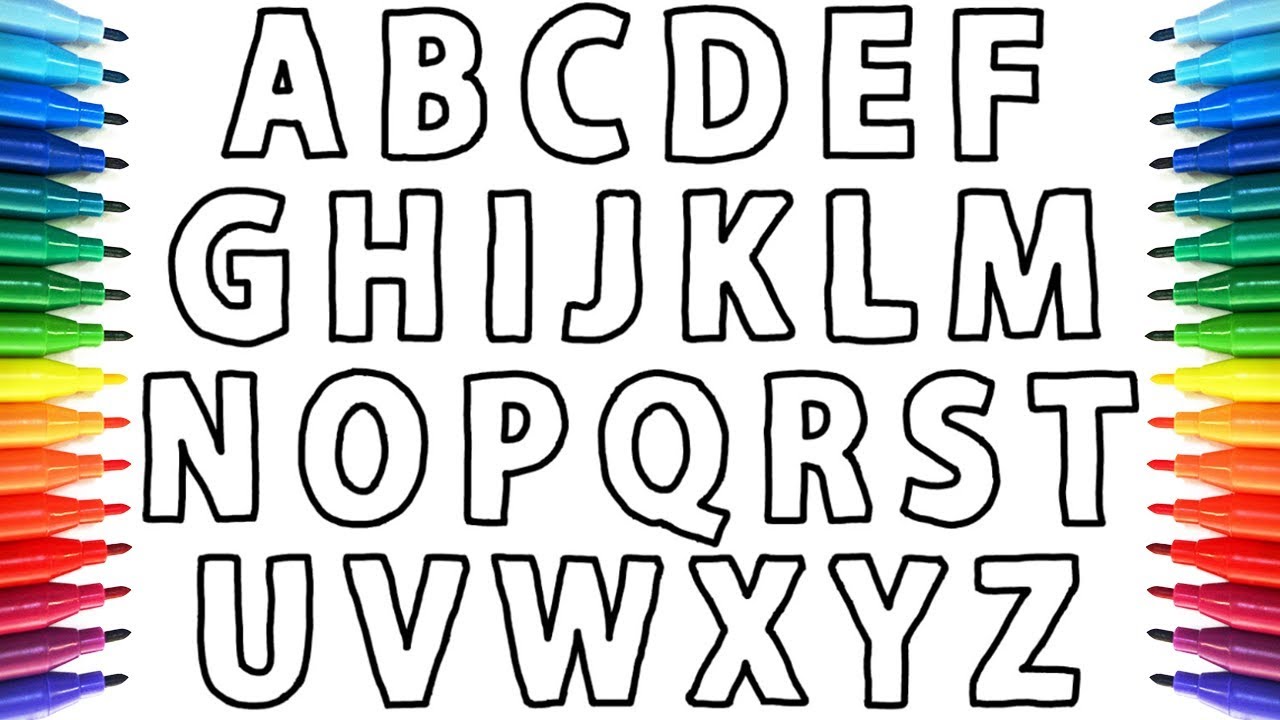 How to Draw Alphabets, ABC Coloring Pages | Drawing, Coloring & Art for ...