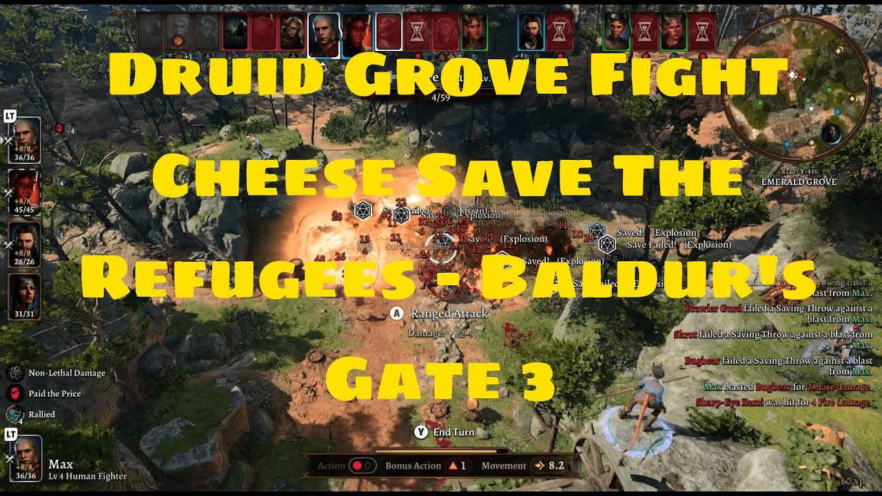 Druid Grove Fight Cheese Save The Refugees - Baldur's Gate 3 # ...