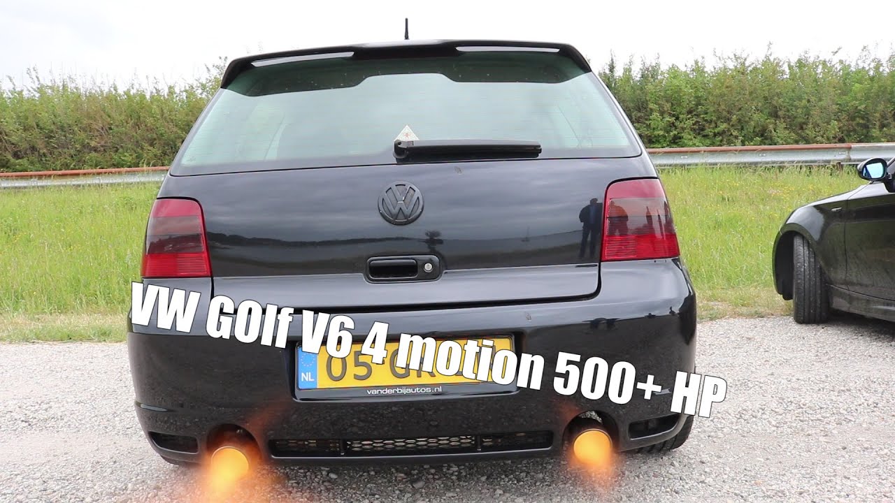 VW Golf 4 2.8 V6 4motion HGP turbo 500HP + Custom engine, loud exhaust ...
