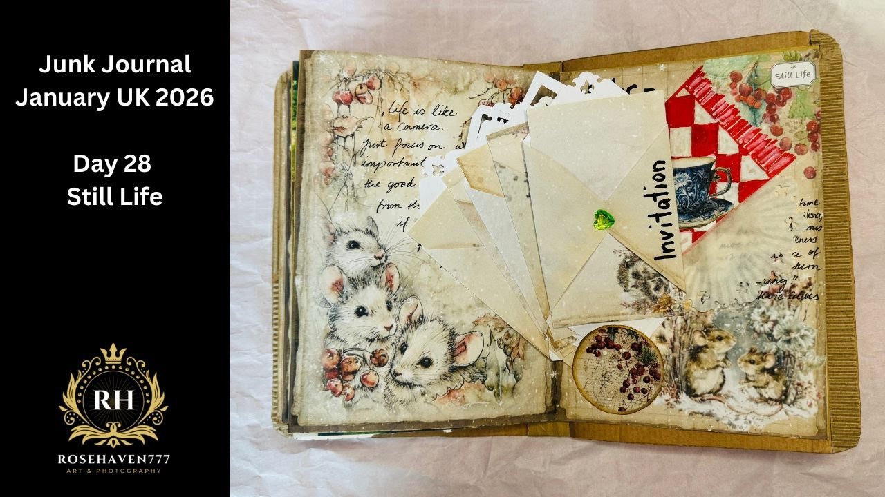 Junk Journal January UK 2026 | Day 28 Still Life - YouTube