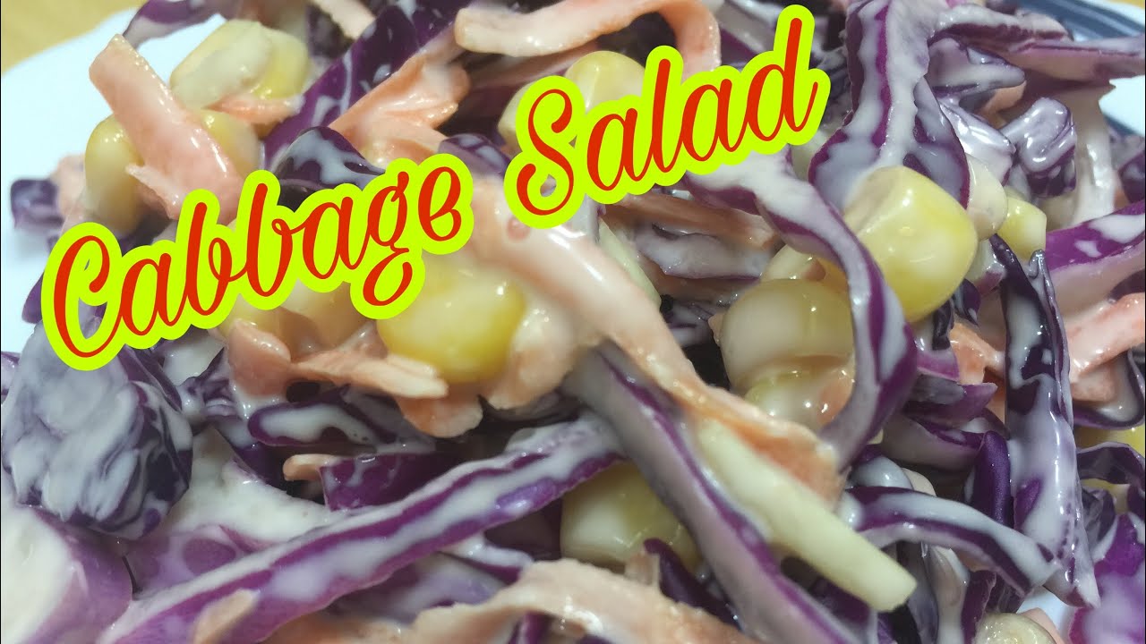 HOW TO MAKE CABBAGE SALAD - YouTube