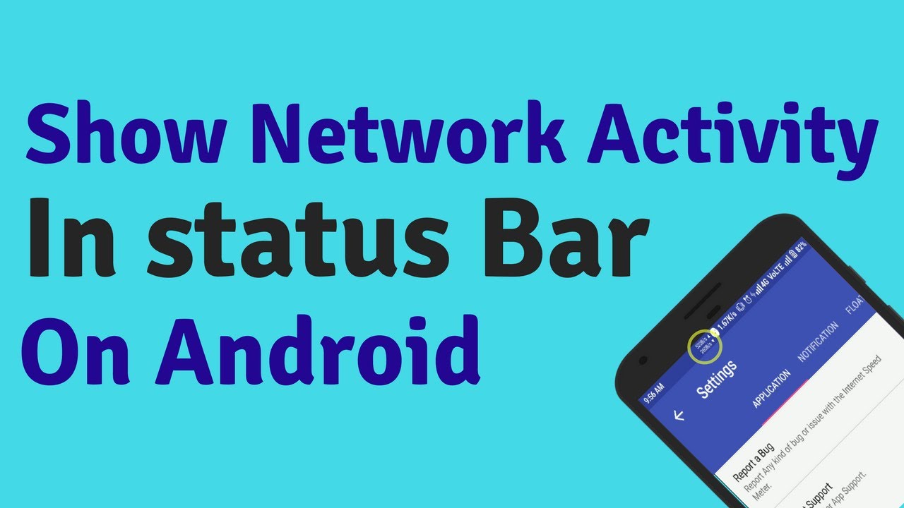How you can show network activity in status bar on android - YouTube