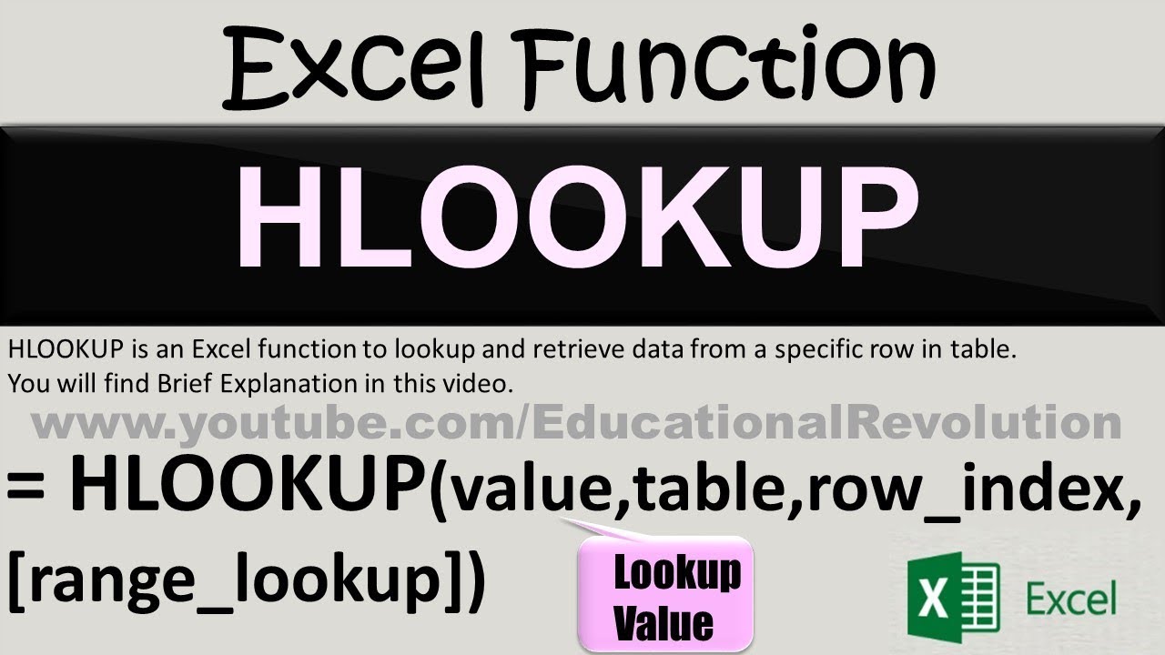 HLOOKUP How To Use In Excel Explain With Example YouTube HLOOKUP How To Use In Excel Explain With Example YouTube