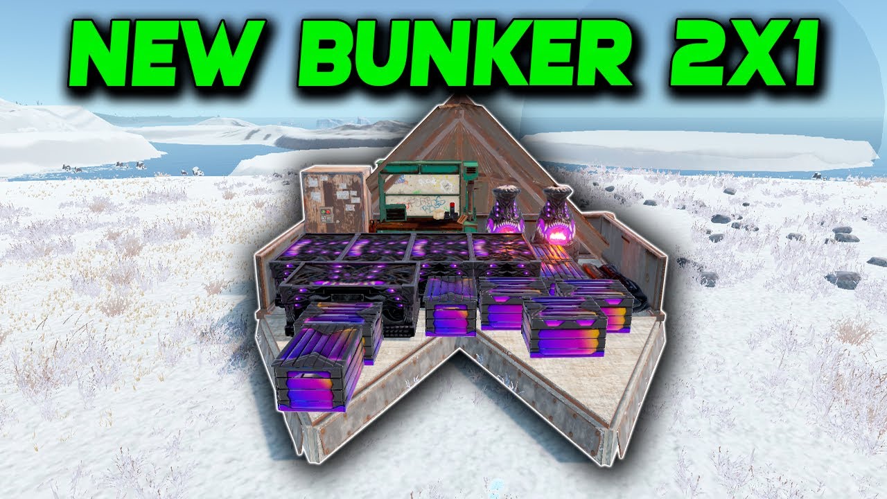 The NEW PERFECT BUNKER 2X1 In Rust 2025 / Rust Building Tutorial - YouTube