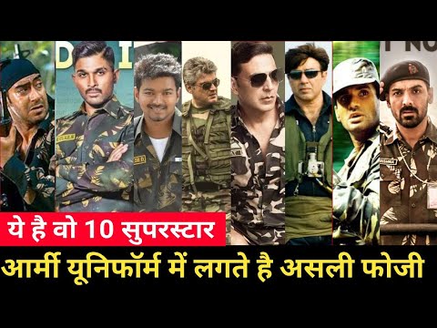 Top10 Actors Who Looks Perfect In Indian Army Uniform | Akshay, Ajay ...