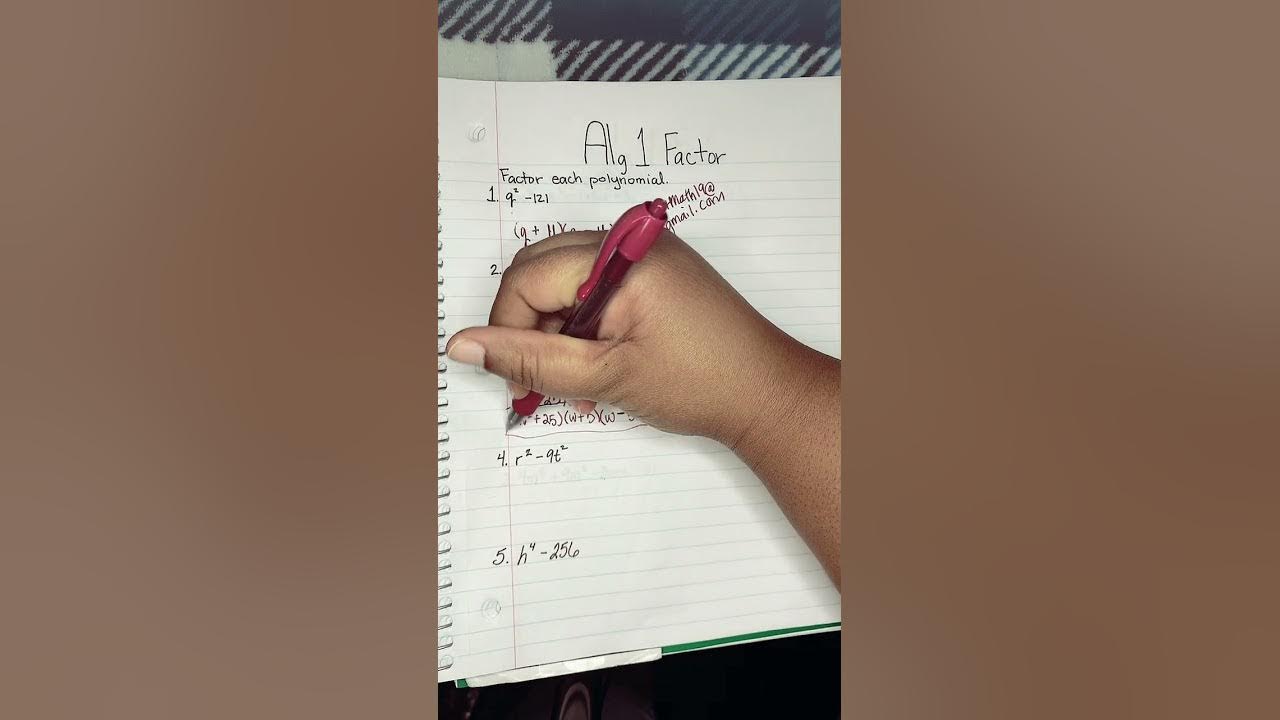 Algebra 1 - Factoring - YouTube