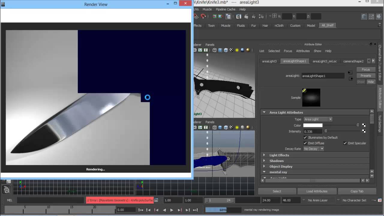 Maya 2013 : Render Metal mantle ray. - YouTube