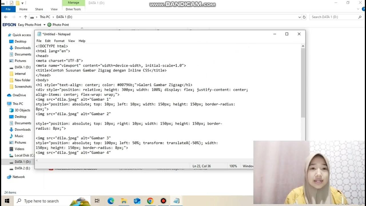 kode online css,internal css dan eksternal css( HTML) - YouTube