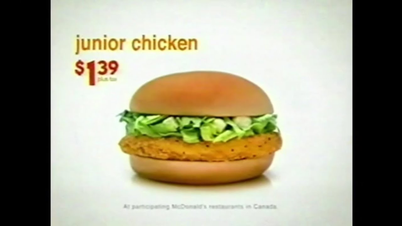 McDonald's Canada "Junior Chicken/Value Picks Menu" commercial (2006 ...