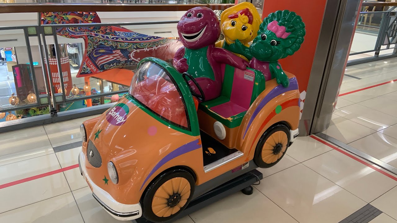 Barney Funcar Coin Operated Ride - YouTube