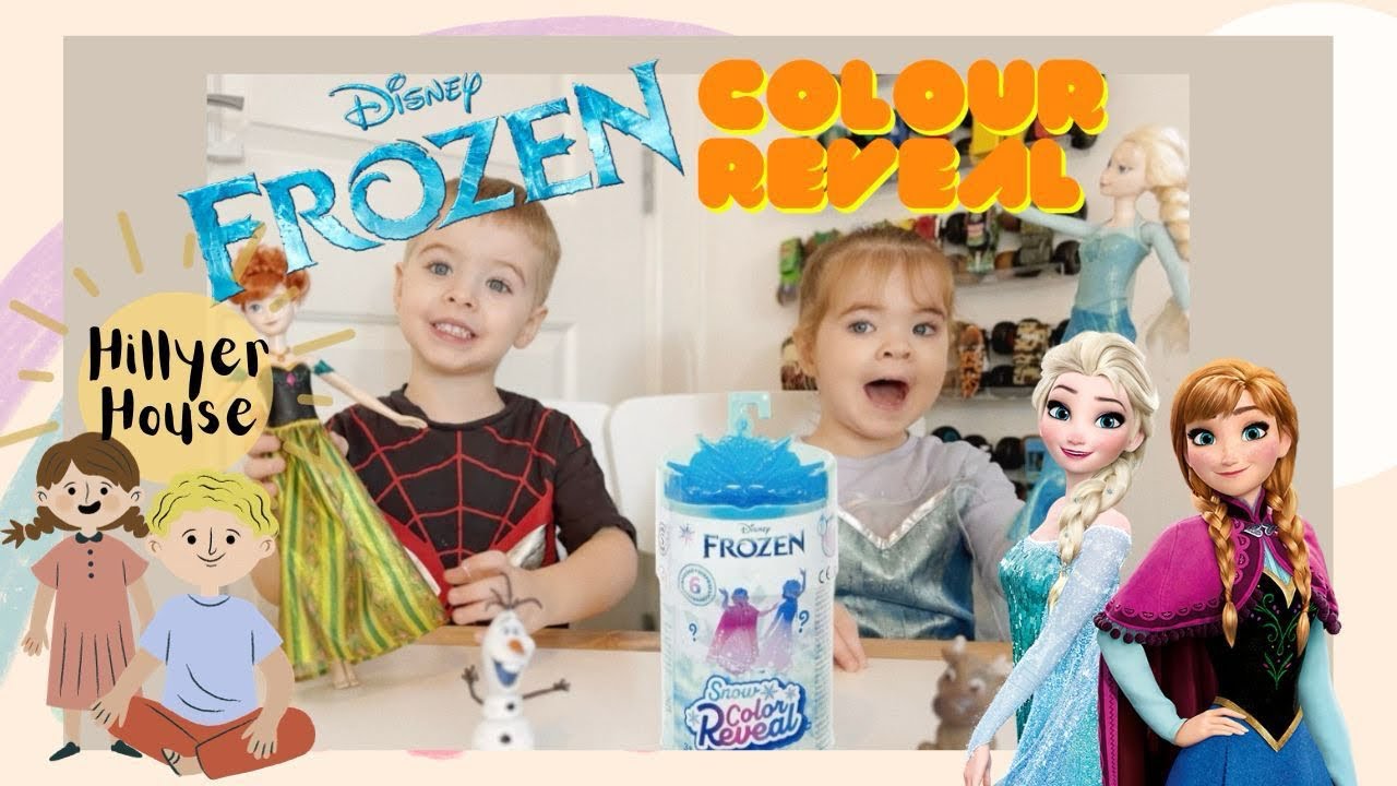 Frozen Snow Colour Reveal and story time with Elsa and Anna. - YouTube