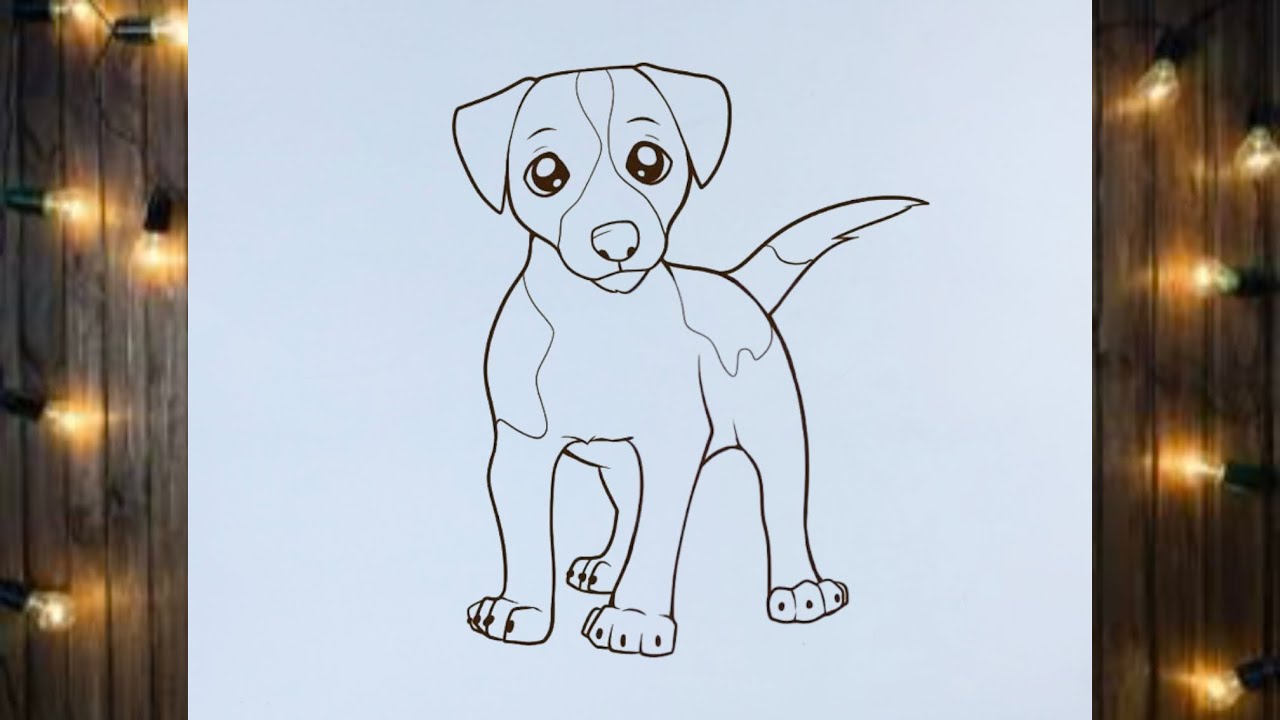 How to Draw a Jack Russell Terrier Dog | Dog Drawing - YouTube