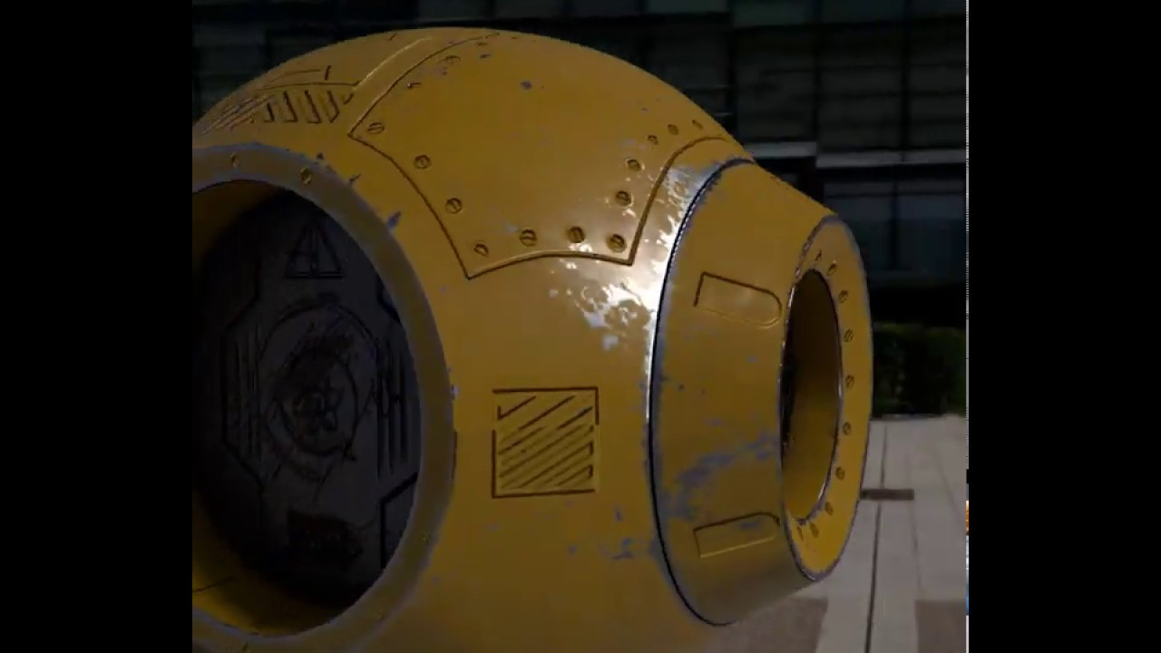 Mech sphere -Hazır Model, Substance Painter Boyama, Blender Cycles ...