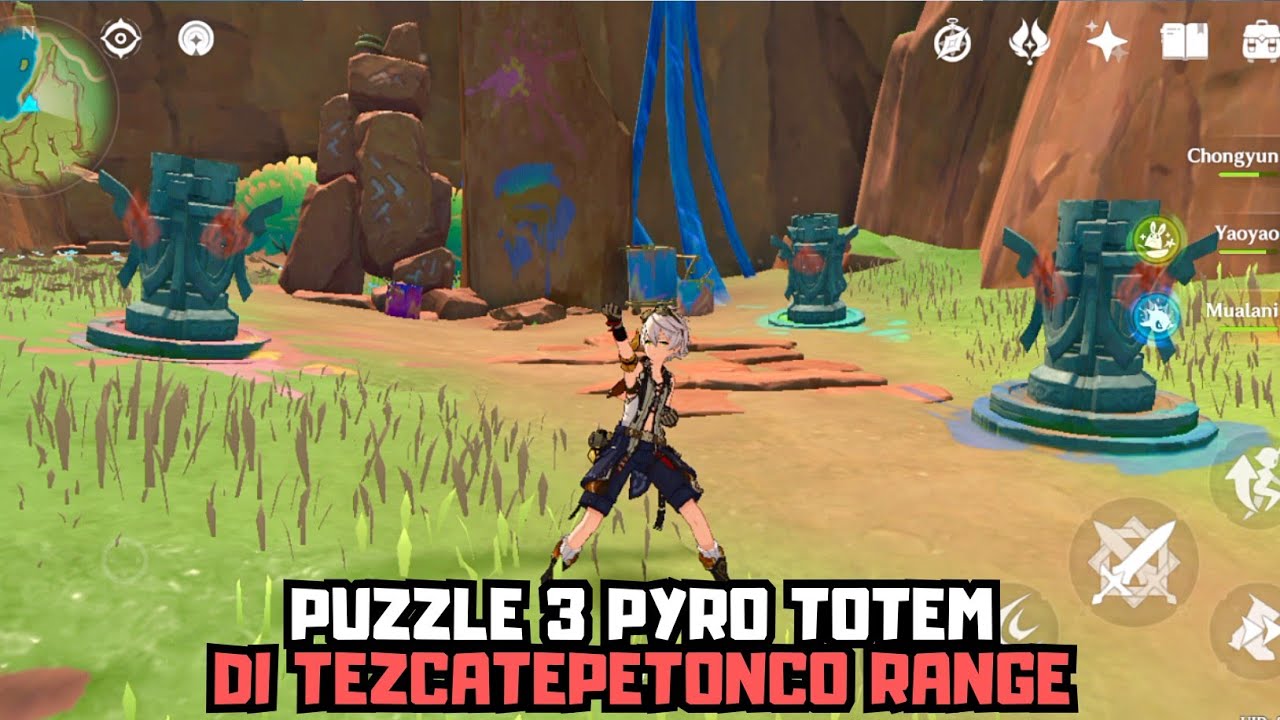 Puzzle 3 Pyro Totem di Tezcatepetonco Range | Lokasi Resep Volcano Cake ...
