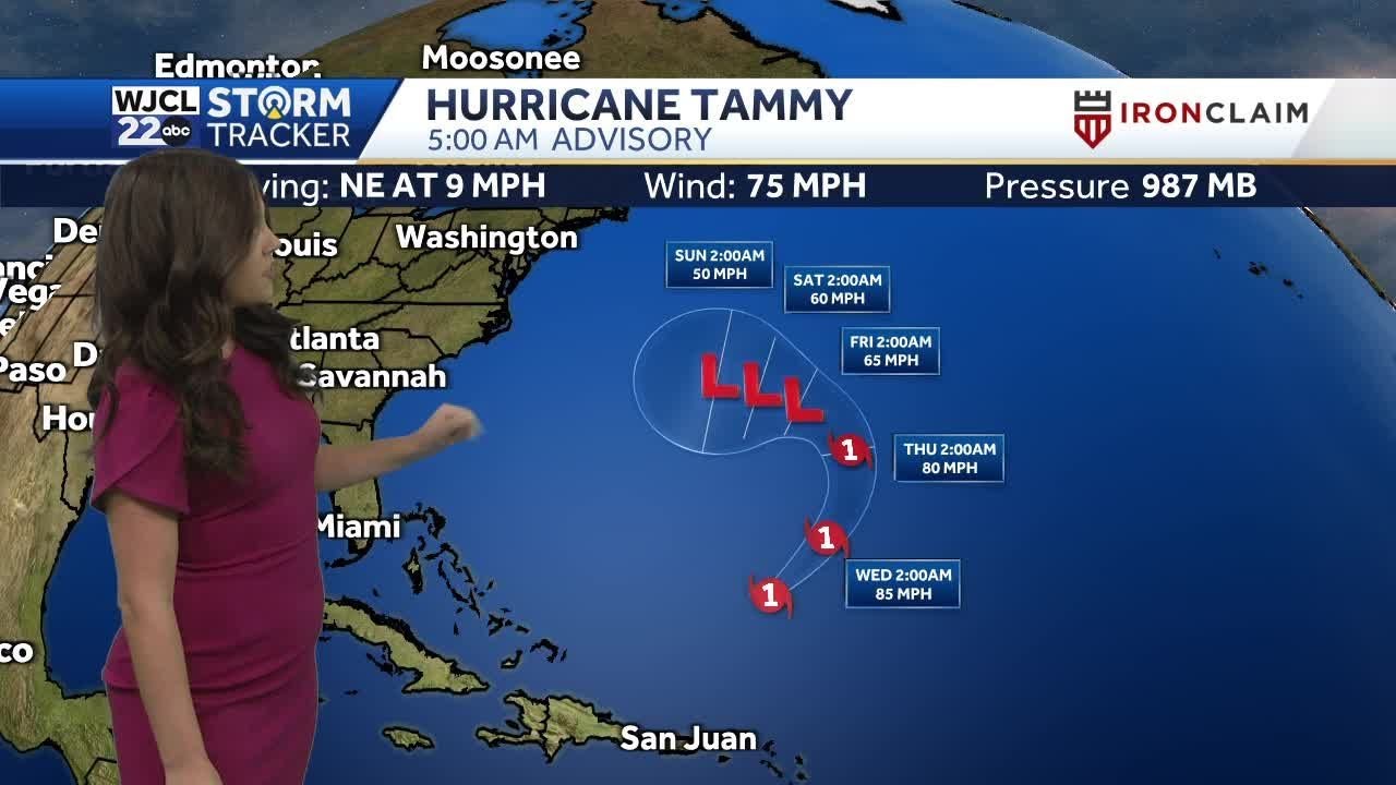 Weather patterns to impact Tammy's path - YouTube