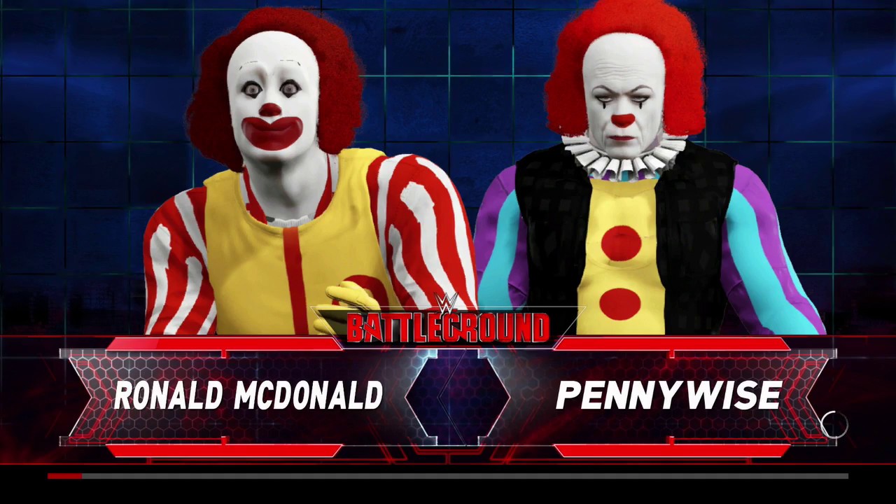 Let's Play WWE 2K17 - Ronald McDonald vs Pennywise - YouTube