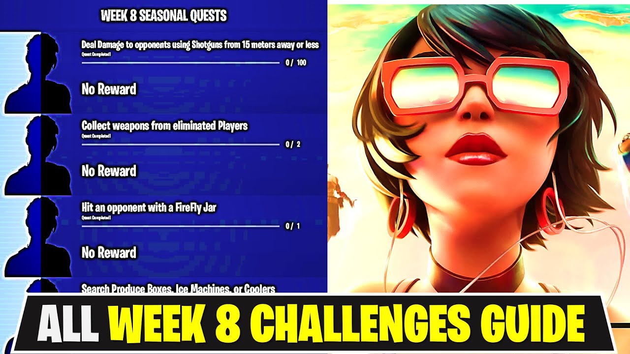 Complete Week 8 Challenges Guide, Mark a Weapon, Launch Pads, Produce ...