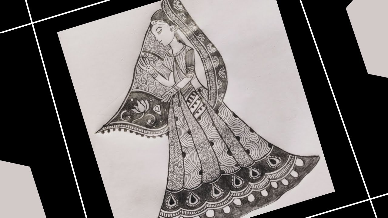 How to draw traditional bride I easy pencil sketch drawing I dulhan ...
