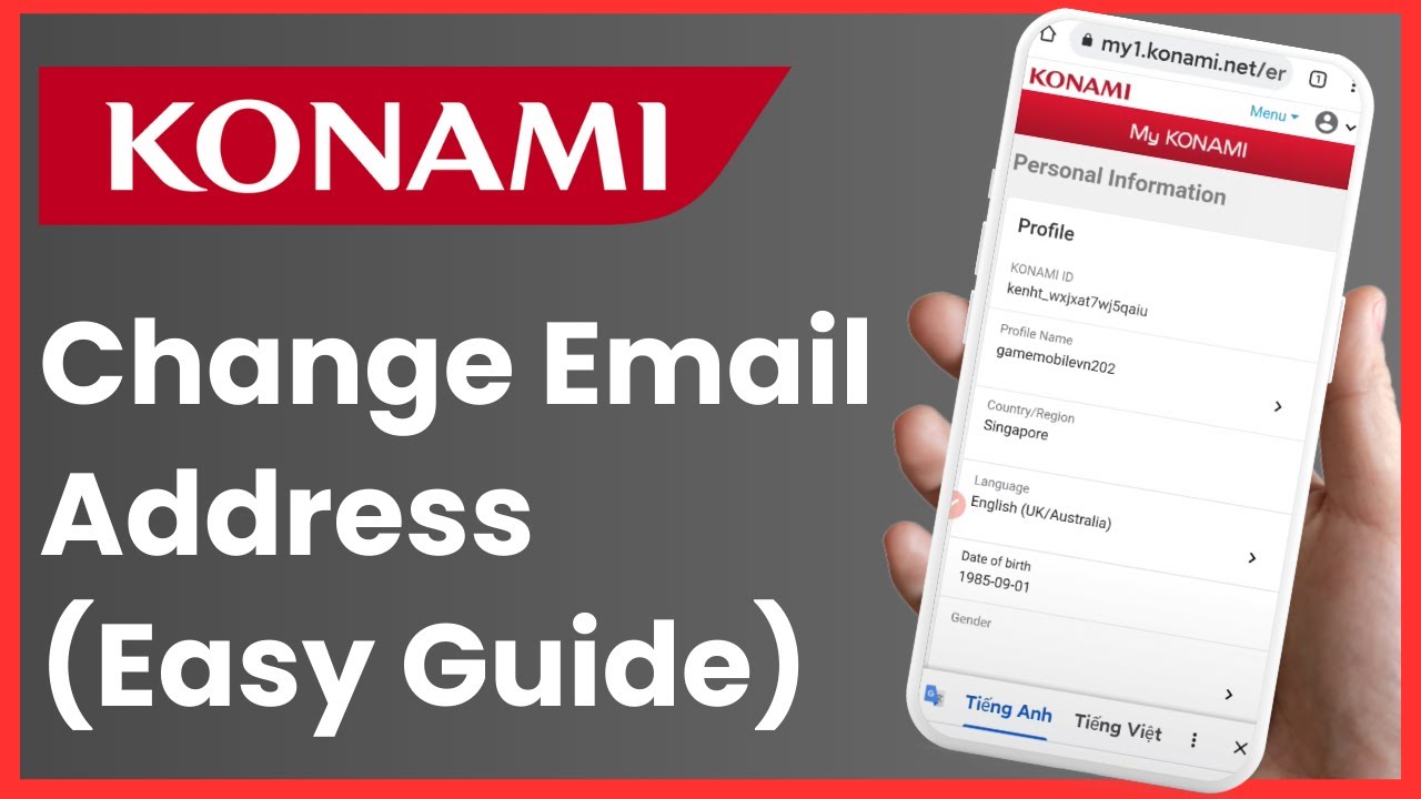 How to Change Email Address on Konami Account ! - YouTube