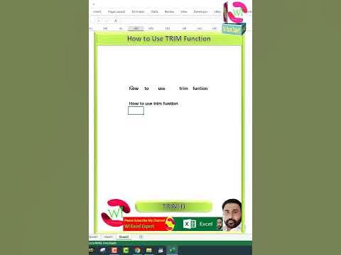 How to use TRIM function in Excel - YouTube