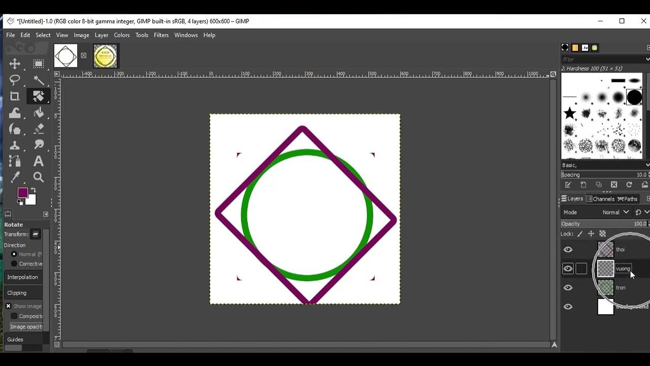 Hướng dẫn tạo logo bằng phần mềm GIMP 2.10 - YouTube