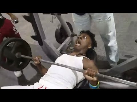 IShowSpeed try to bench 225 ELB - YouTube