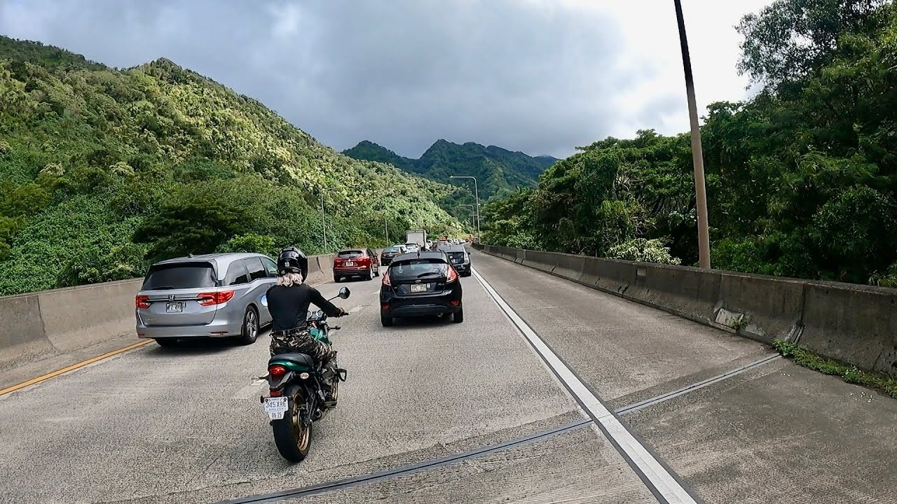 The infamous H3 #Hawaii highway #kawasaki #kawasakiz650 #motorcycle # ...