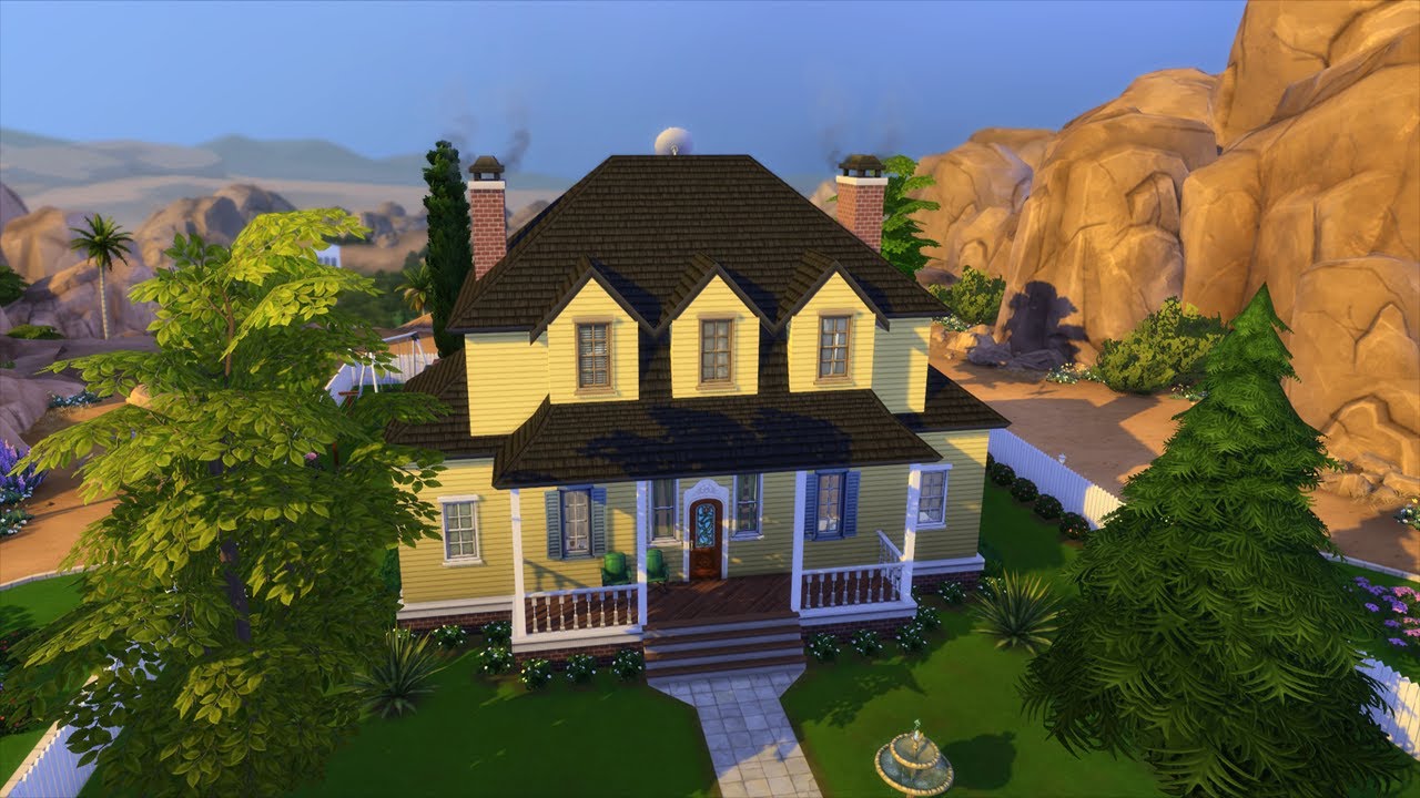 Smith Family Home | Sims 4 | NO CC | Stop Motion Build | SimCam - YouTube