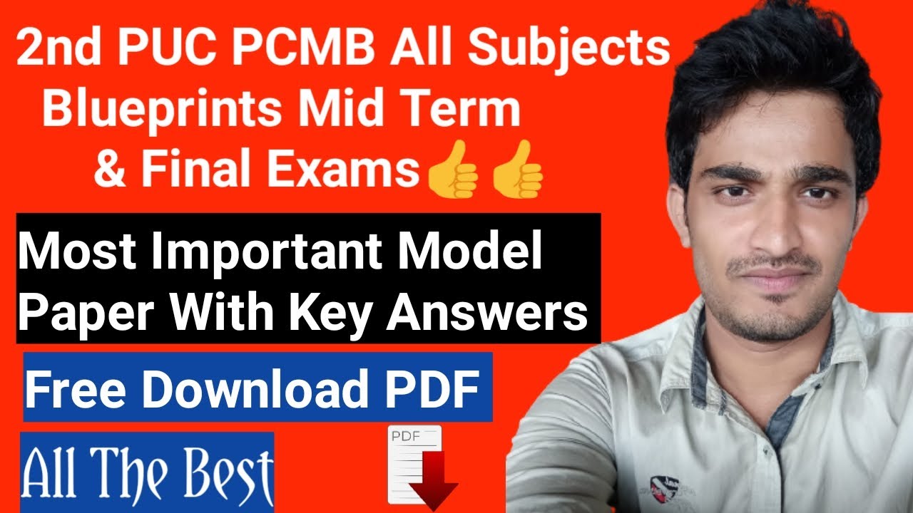 2nd PUC PCMB Blueprints & Model Paper With Key Answers | Most Important ...