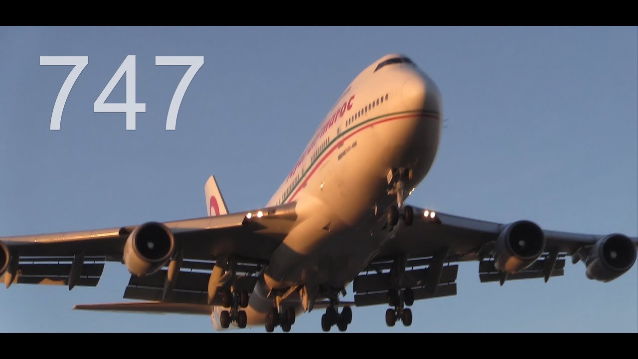 Boeing 747 Royal Air Maroc landing in Montreal from Casablanca Flight ...