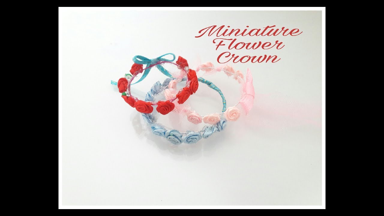 DIY Miniature Flower Crown - Very Easy - YouTube