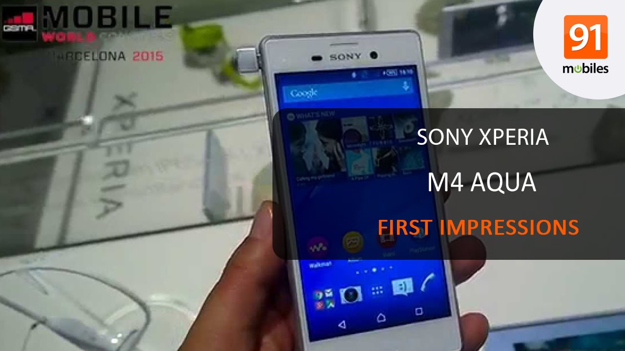 Sony Xperia M4 Aqua: First Look | Hands on | Price - YouTube