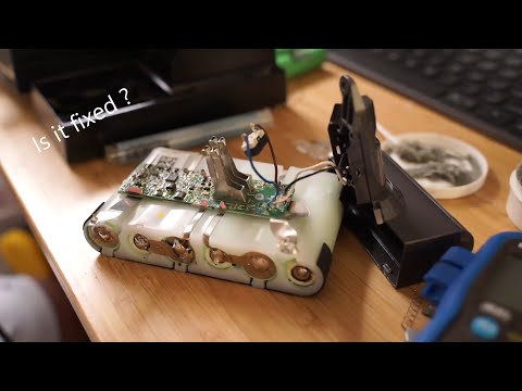 Replacing 18650 battery cells in a Dyson V6 cordless vacuum battery