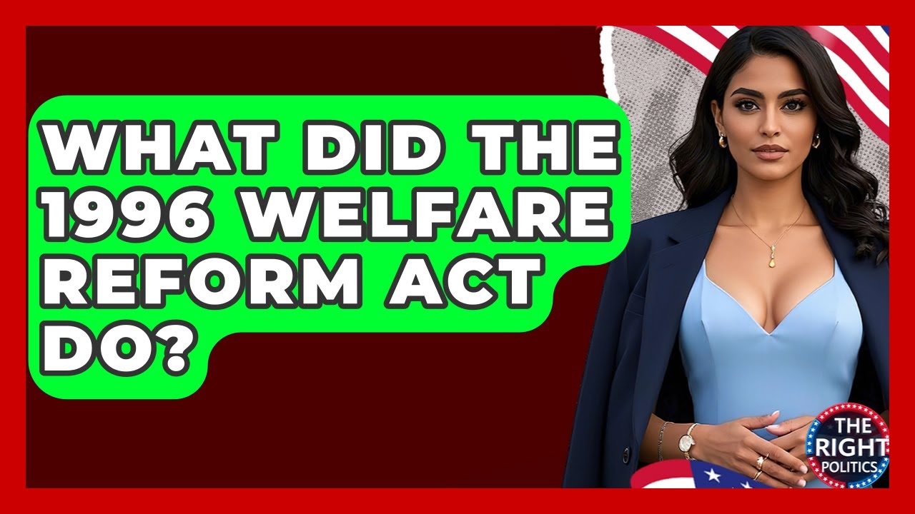 What Did The 1996 Welfare Reform Act Do? - The Right Politics - YouTube