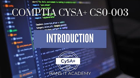 CompTIA CySA+ CS0-003 Certification Course - YouTube