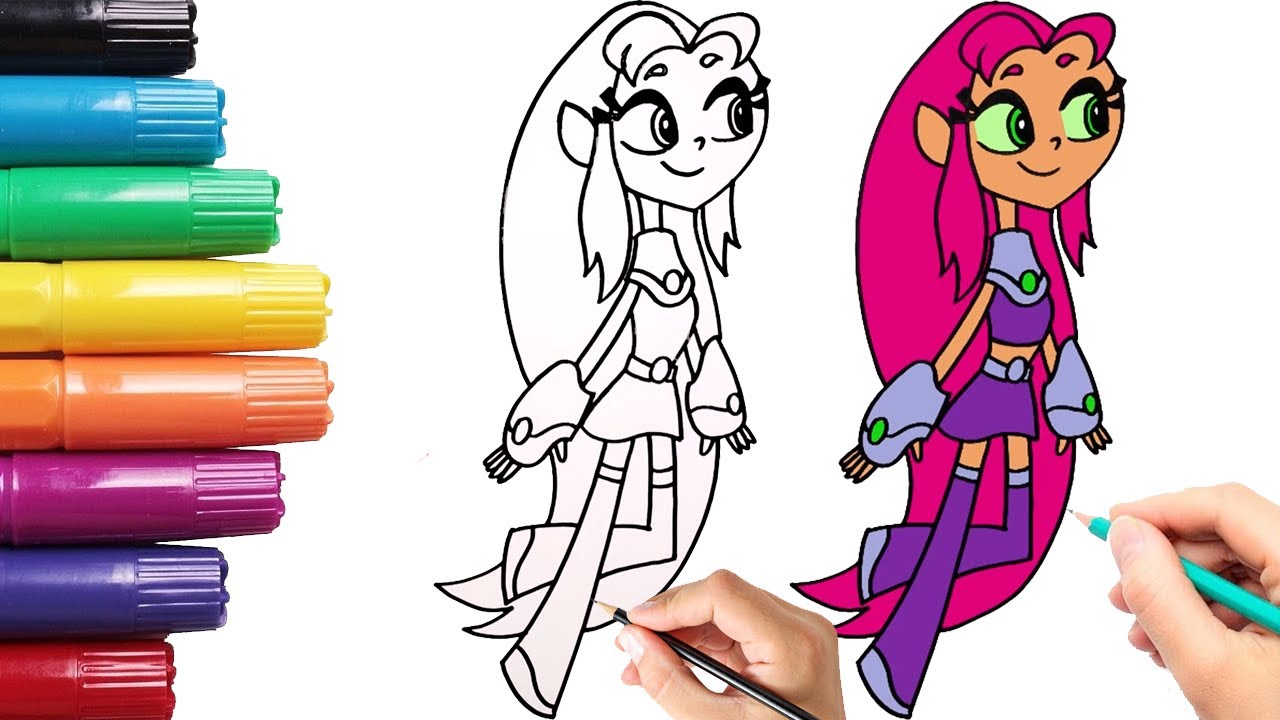 How to Draw Starfire | Teen Titans GO - YouTube