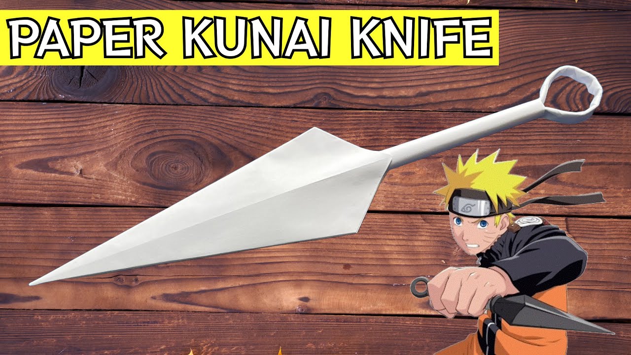How to Make a Paper Kunai Knife for Naruto Fans | Paper Weapons | Ninja ...