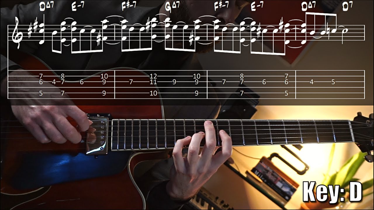 Beautiful Jazz Guitar Chord Exercise Through 12 Keys - YouTube