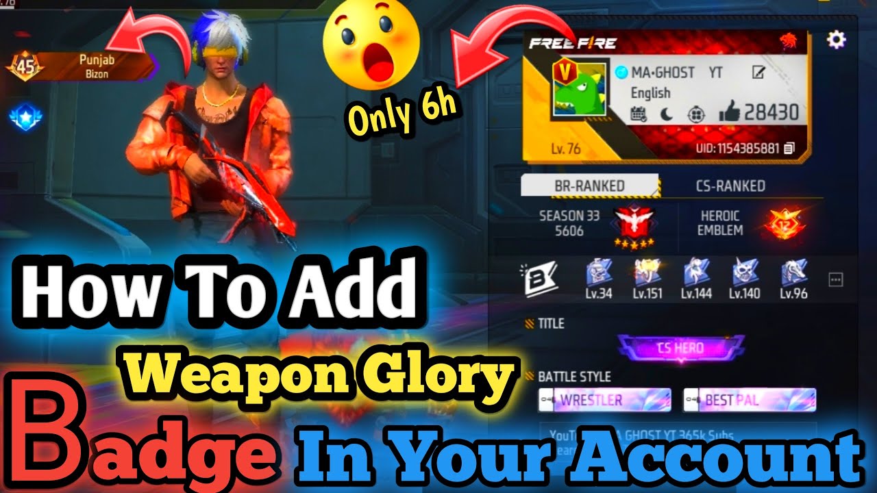 How To Add Weapon Glory Badge In Your Profile || After New Update ...