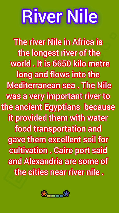 Viral paragraph River Nile // The Nile // Paragraph Writing The Nile ...