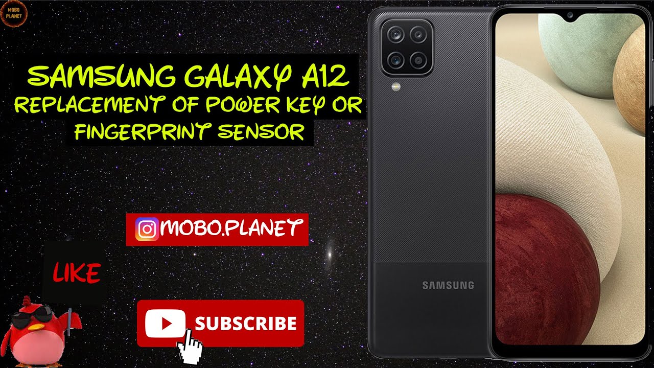 SAMSUNG GALAXY A12/ REPLACEMENT POWER KEY OR FINGERPRINT SENSOR😍 - YouTube